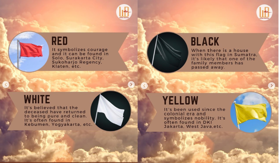 THE COLOR OF MOURNING FLAGS IN INDONESIA | Wisma Bahasa